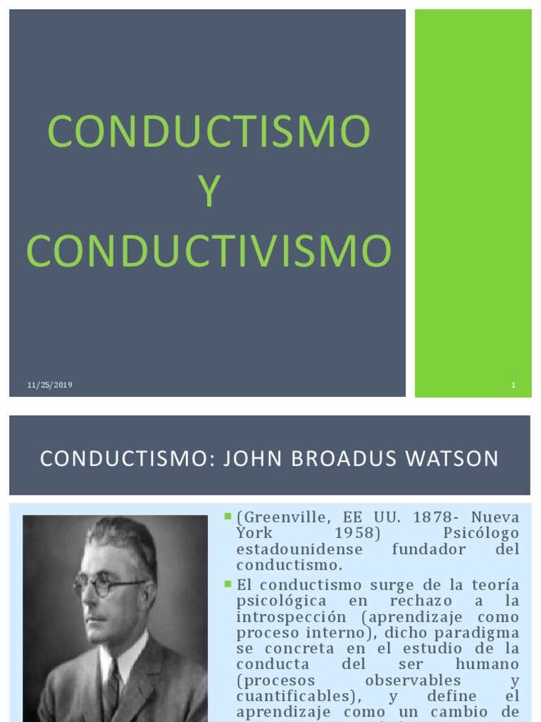 Teorías del conductismo y conductivismo | PDF | Sicología | Evaluación ...
