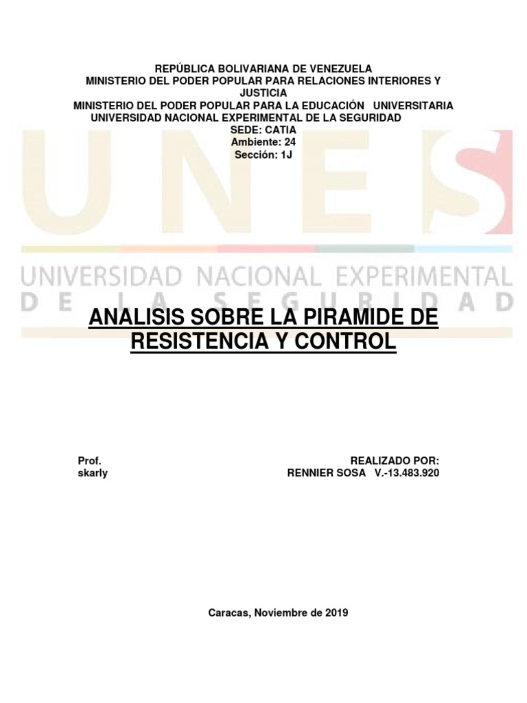Piramide de Resistencia y Control | PDF | Policía | Color