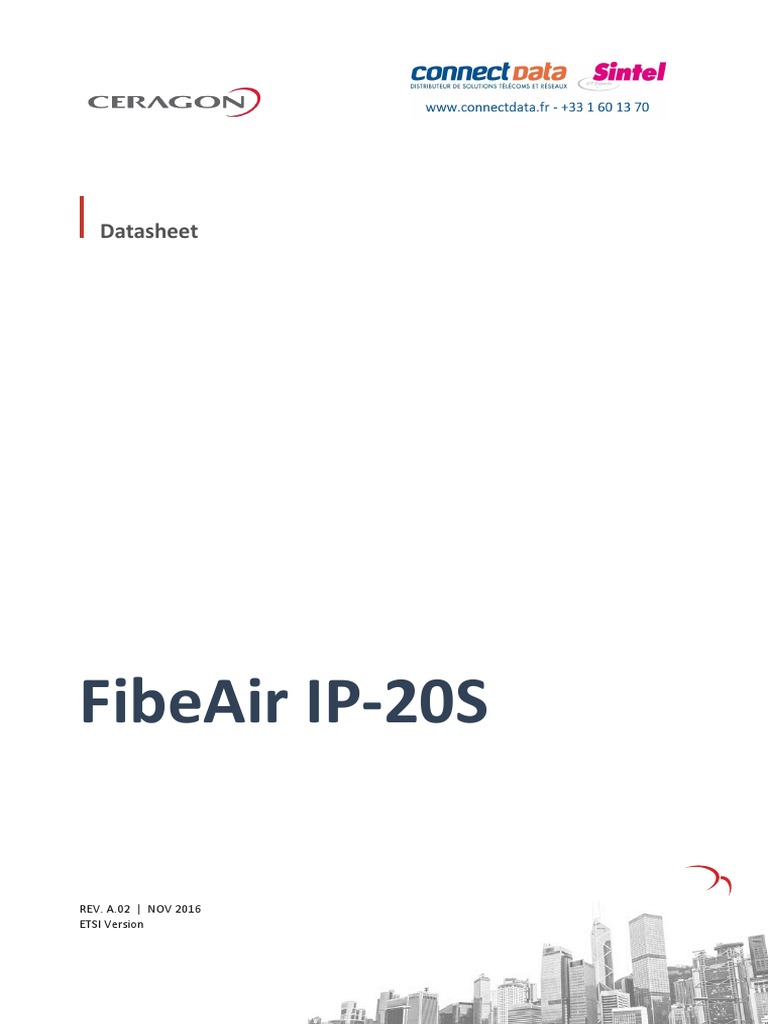 Ceragon FibeAir IP-20S Datasheet | PDF | Ethernet | Physical Layer Protocols
