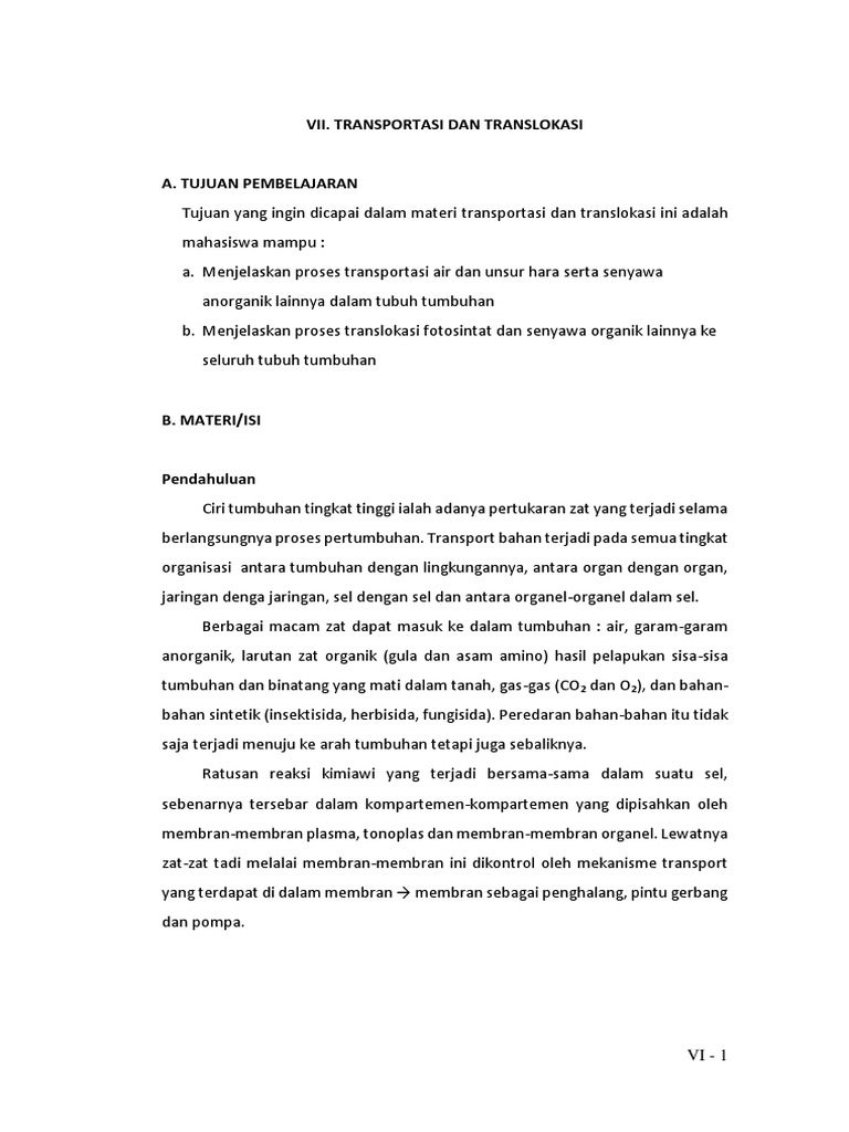 6 Absorpsi Dan Translokasi-Ok | PDF | Ilmu Sosial | Sains & Matematika