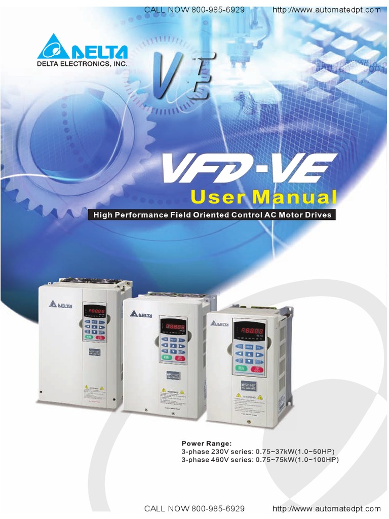 VFD VE User Manual | PDF | Electric Motor | Alternating Current