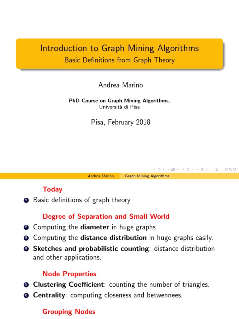 Graph Mining Pdf Vertex Graph Theory Algorithms And Data Structures