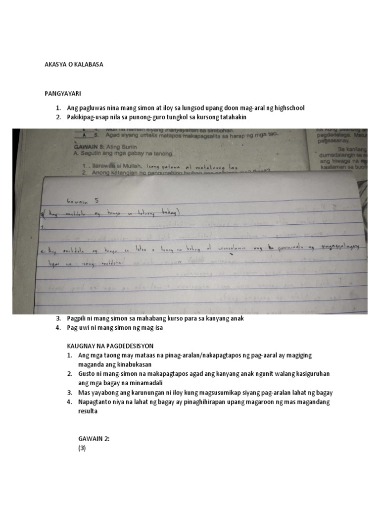 Akasya o Kalabasa | PDF