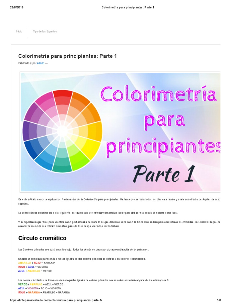 Colorimetría para Principiantes - Parte 1 | PDF | Azul | Color