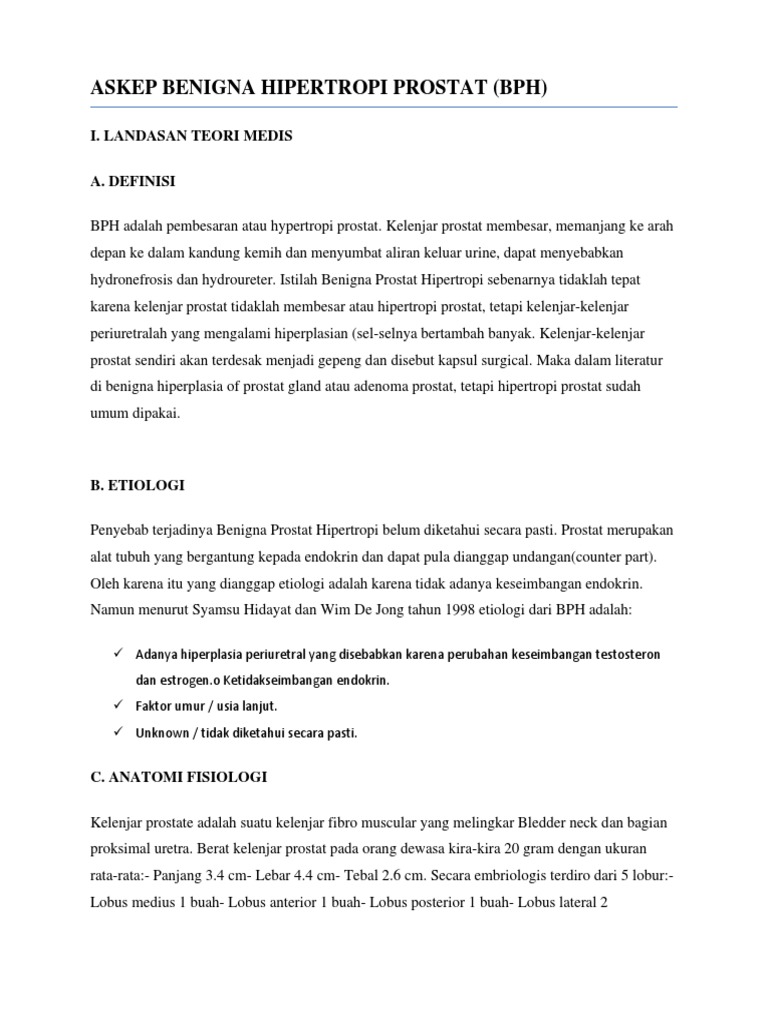 Askep Benigna Hipertropi Prostat | PDF
