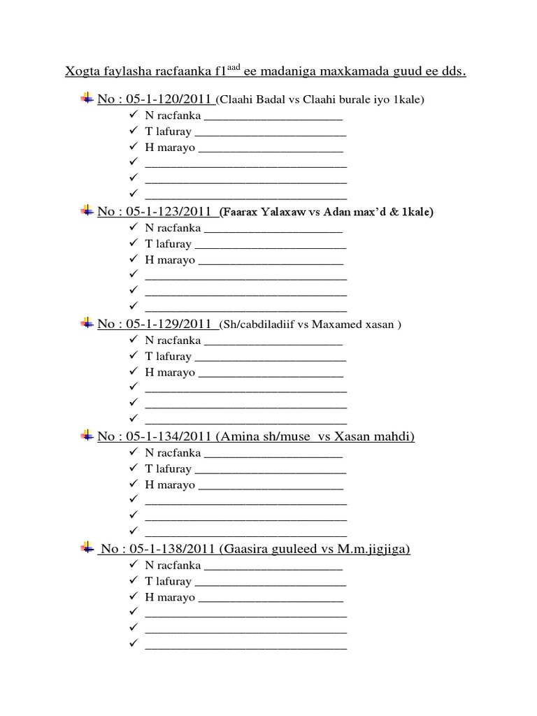 Maxkamada Racfaanka DDS | PDF