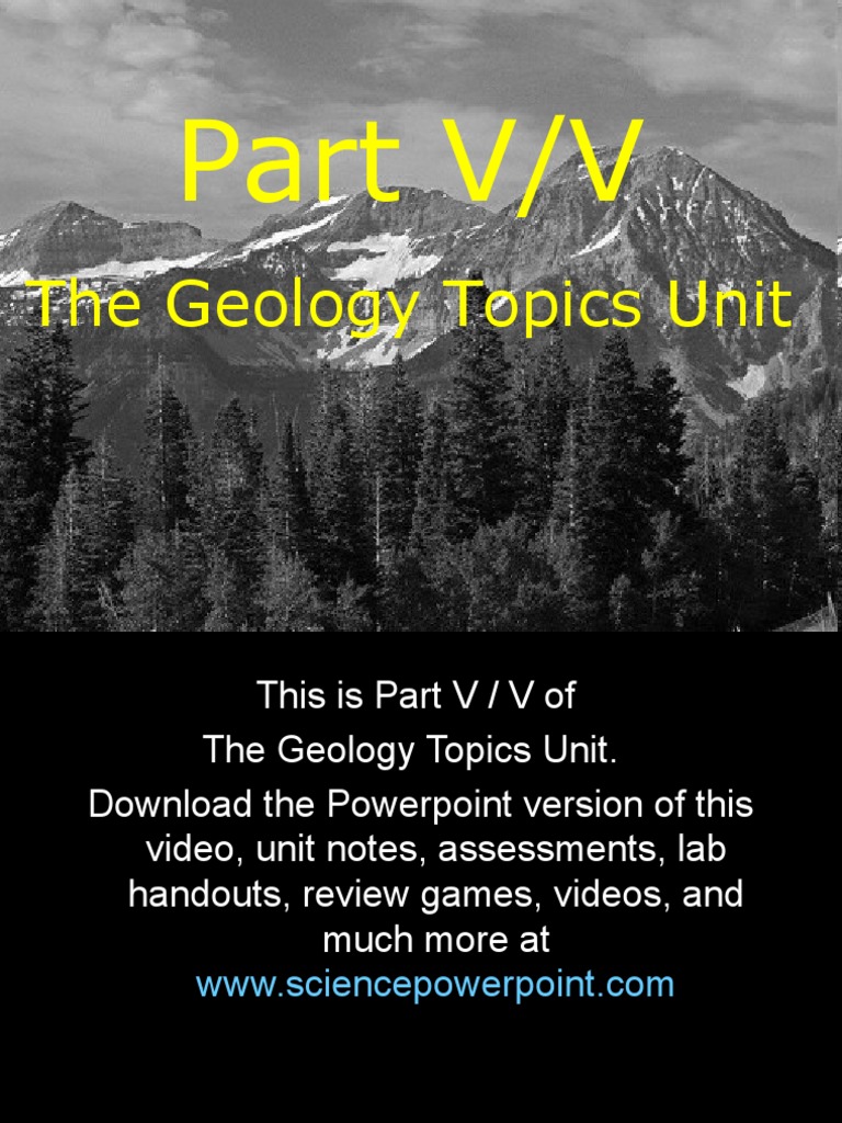 Geology Unit Powerpoint Part V/V For Educators - Download Powerpoint ...