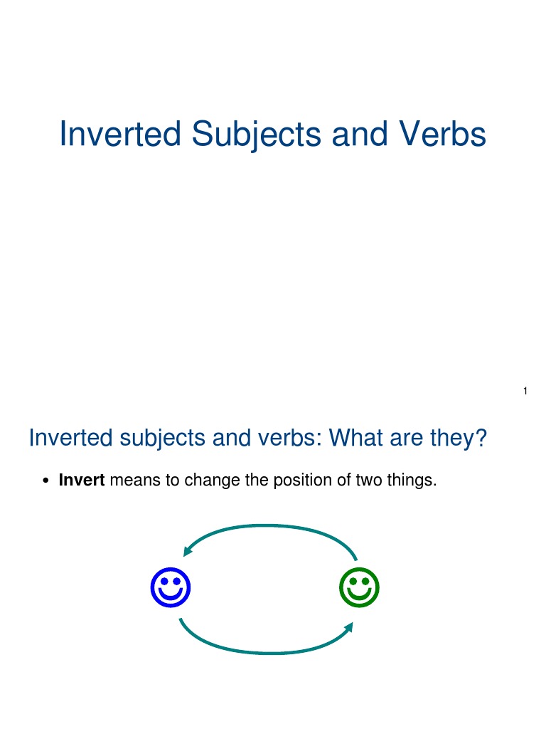 Inverted Subject Verb | PDF | Subject (Grammar) | Verb