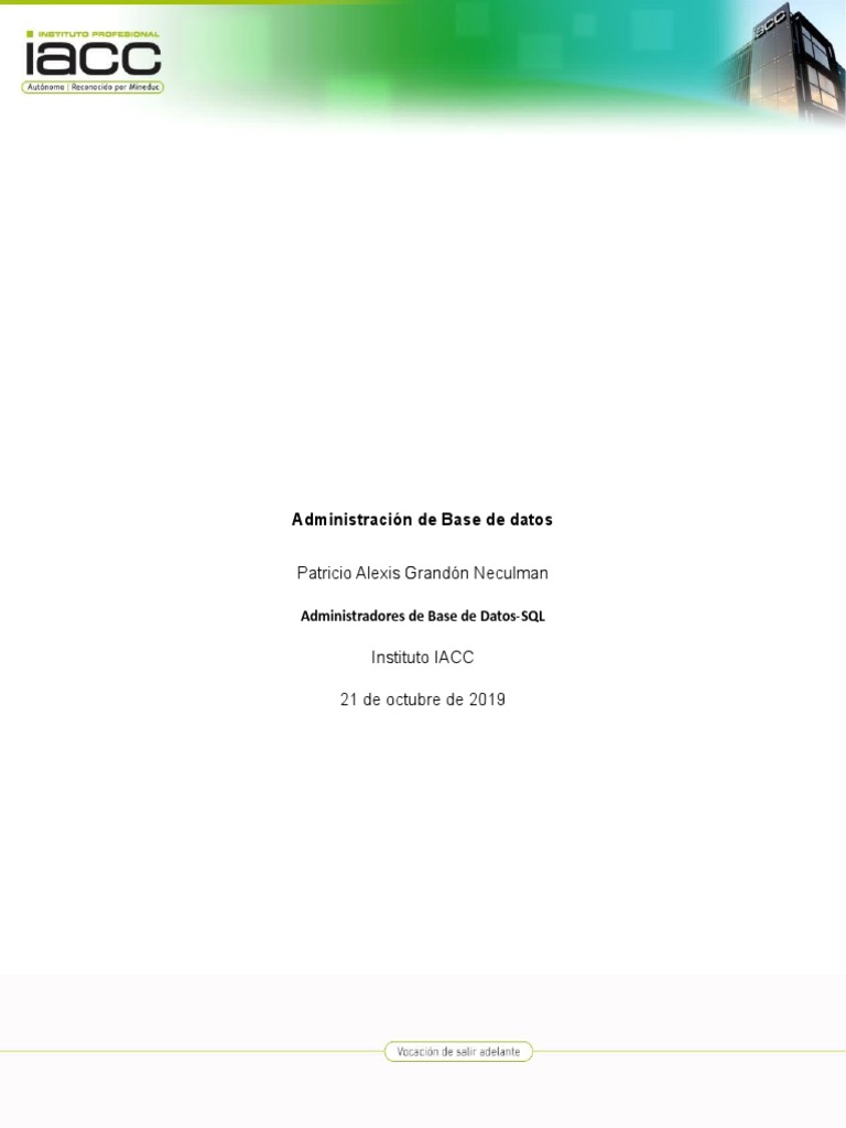 Patricio - Grandon - Control7 BASE de DATOS | PDF | Mi sql | Microsoft Windows