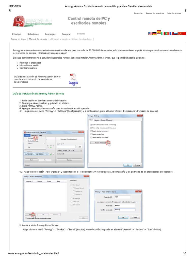 Ammyy Admin | PDF | Microsoft Windows | Servidor (Computación)