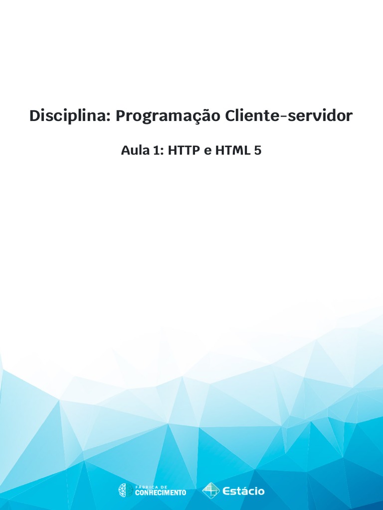 HTTP e HTML 5 | PDF | Html | Protocolo de transferência de hipertexto