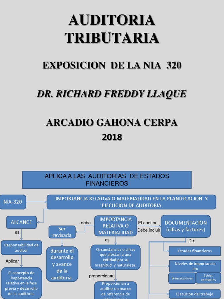 Exposicion Nia 320 | PDF | Auditoría financiera | Auditoría