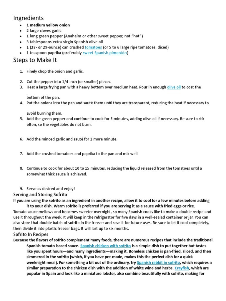 Sofrito | PDF | Paprika | Cuisine