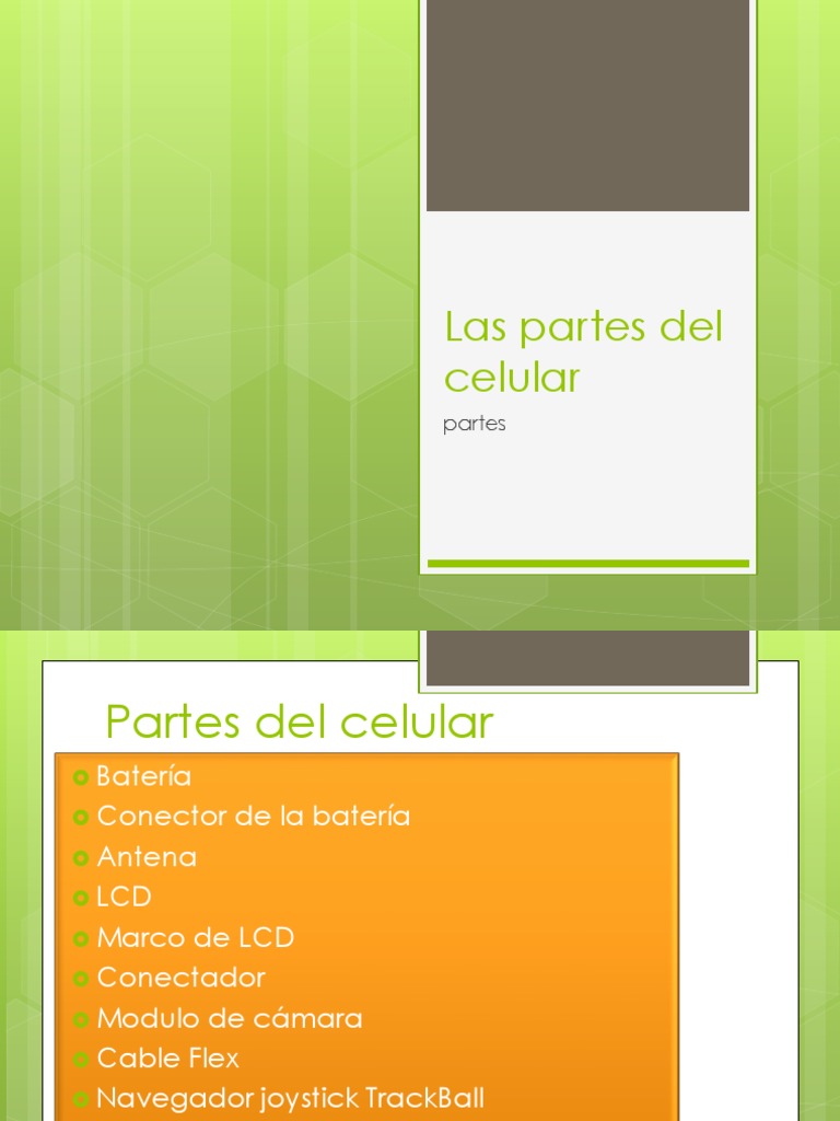 Las Partes Del Celular | Descargar gratis PDF | Pantalla de cristal ...