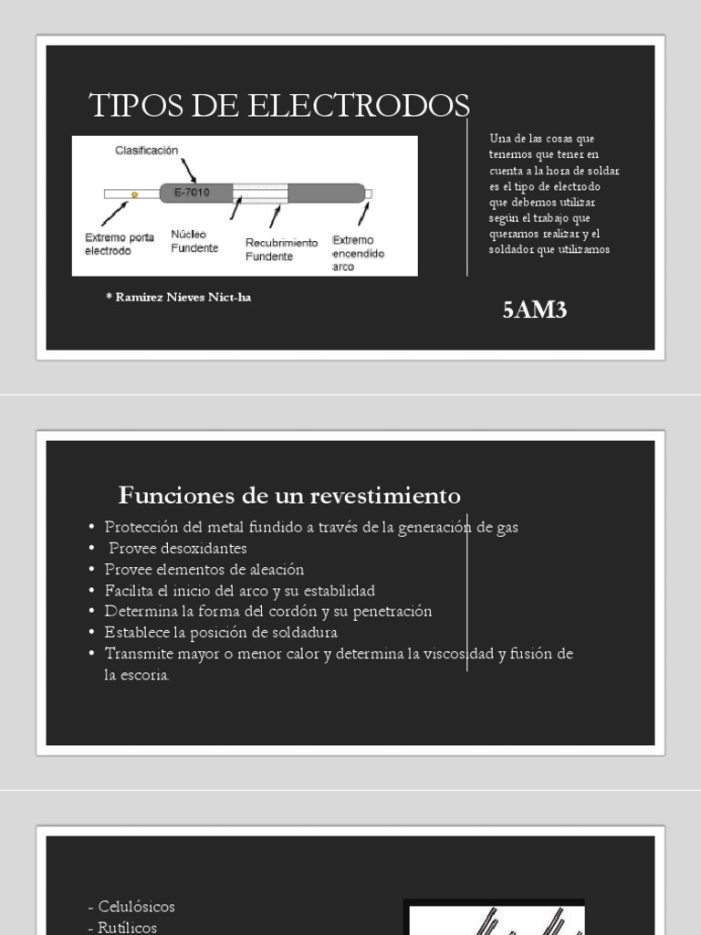 Tipos de Electrodos Part1 | PDF | Soldadura | Construcción
