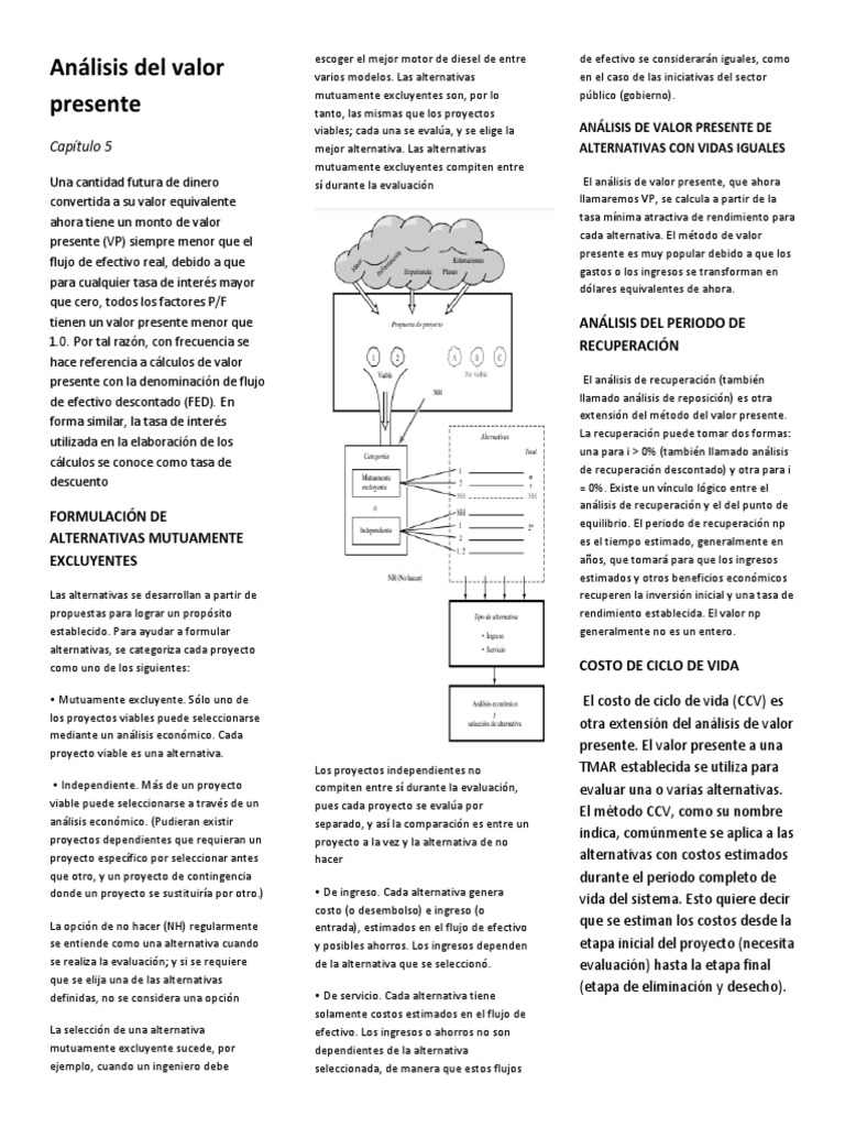 Análisis Del Valor Presente | PDF | Interés | Economias
