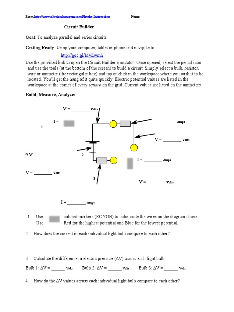 Circuit Builder | PDF | Series And Parallel Circuits | Electrical Network