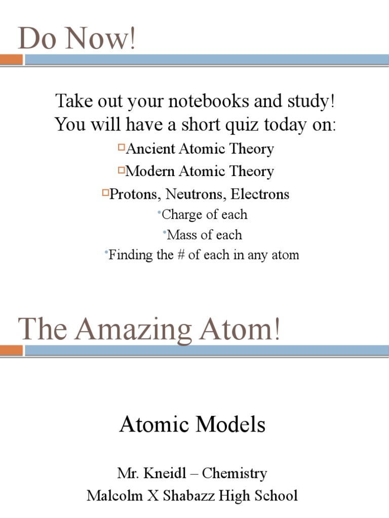 Take Out Your Notebooks and Study! You Will Have A Short Quiz Today On ...