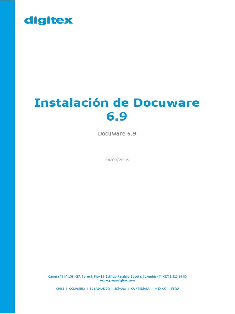 Instalacion Docuware 6.9 | PDF | Servidor SQL de Microsoft | Colombia