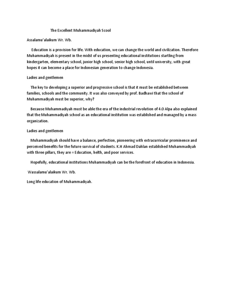 Muhammadiyah's Vision for Education | PDF
