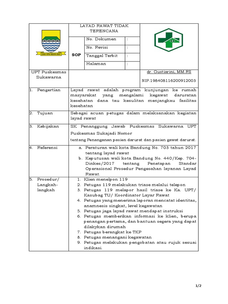 Prosedur Layad Rawat Darurat Kesehatan | PDF