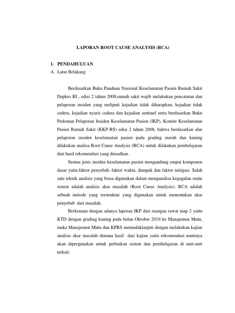 Laporan RCA | PDF