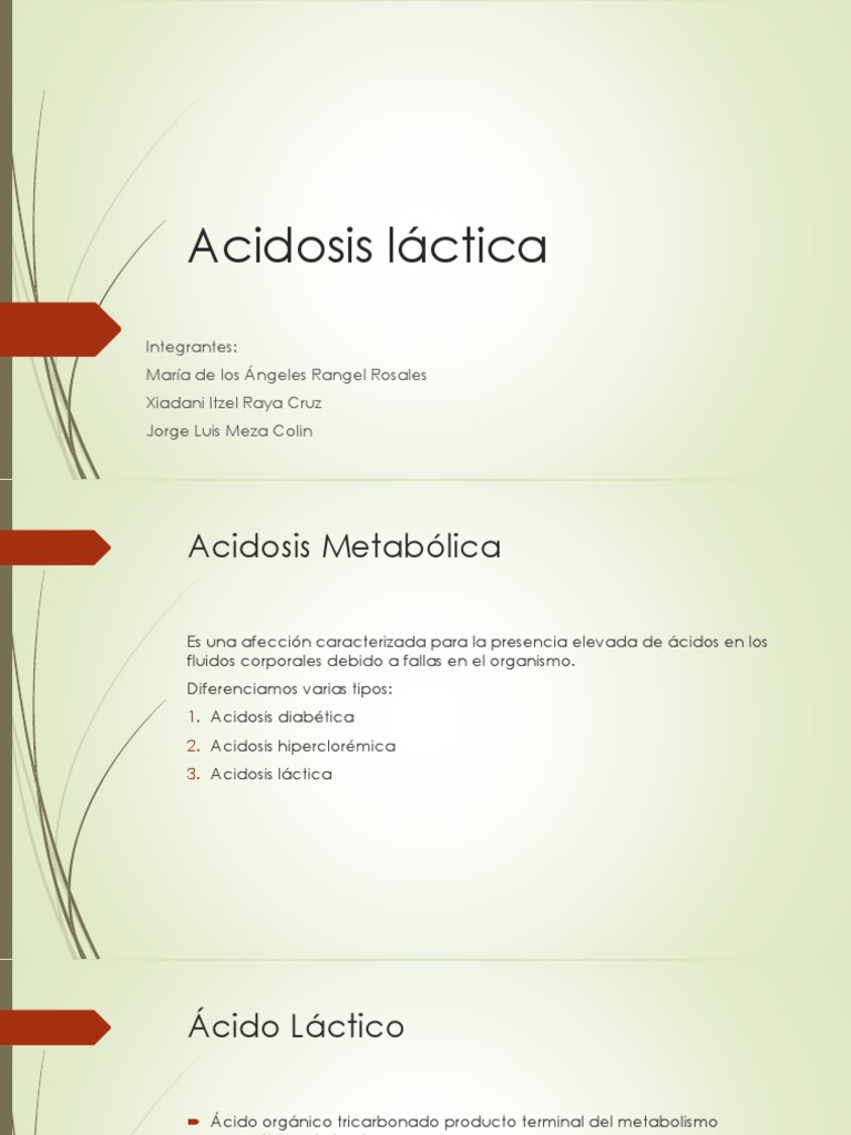 Acidosis Láctica: Causas y Síntomas | PDF | Ácido láctico | Glucólisis