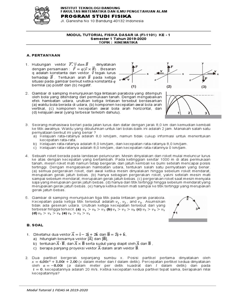 Soal Modul Tutorial 1 Fidas Ia 2019-2020 | PDF