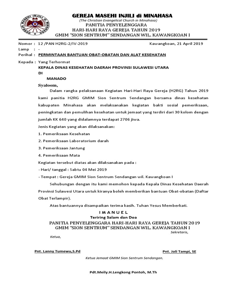 Proposal Obat H2RG Kesehatan 2019 | PDF