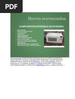 Partes Del Microondas | PDF | voltaje | Corriente eléctrica