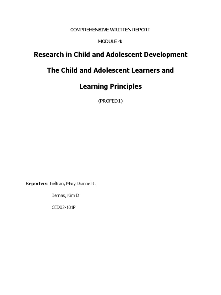 COMPREHENSIVE WRITTEN REPORT Beltranbernas | PDF | Research Design ...