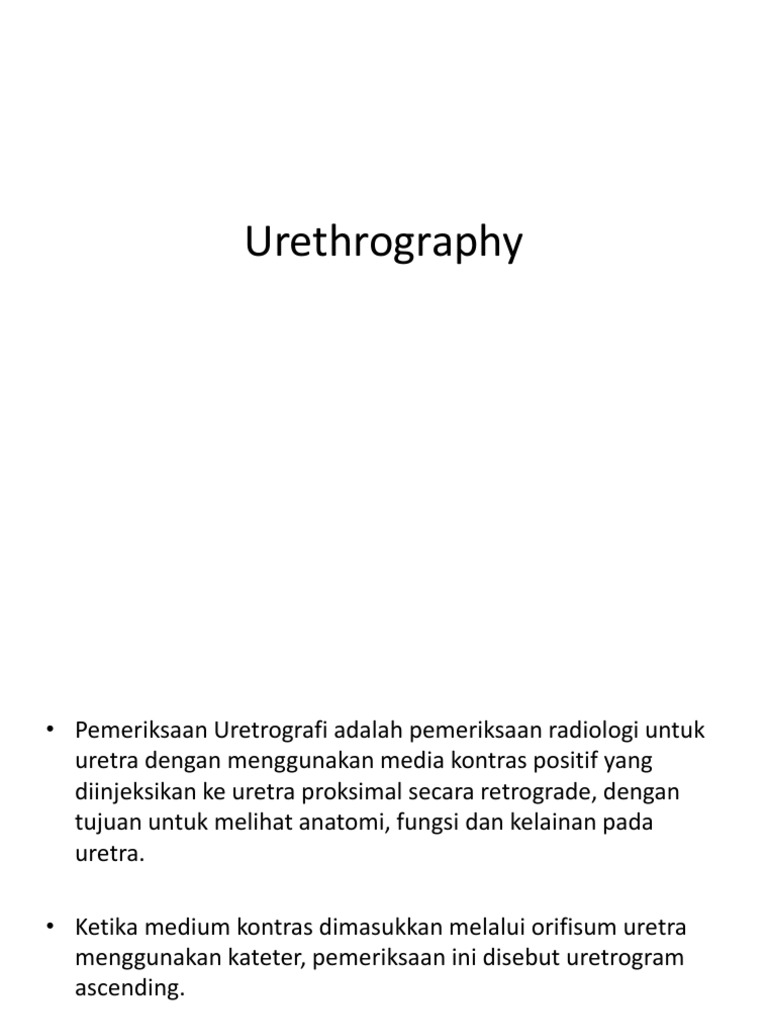 Panduan Uretrografi Medis | PDF