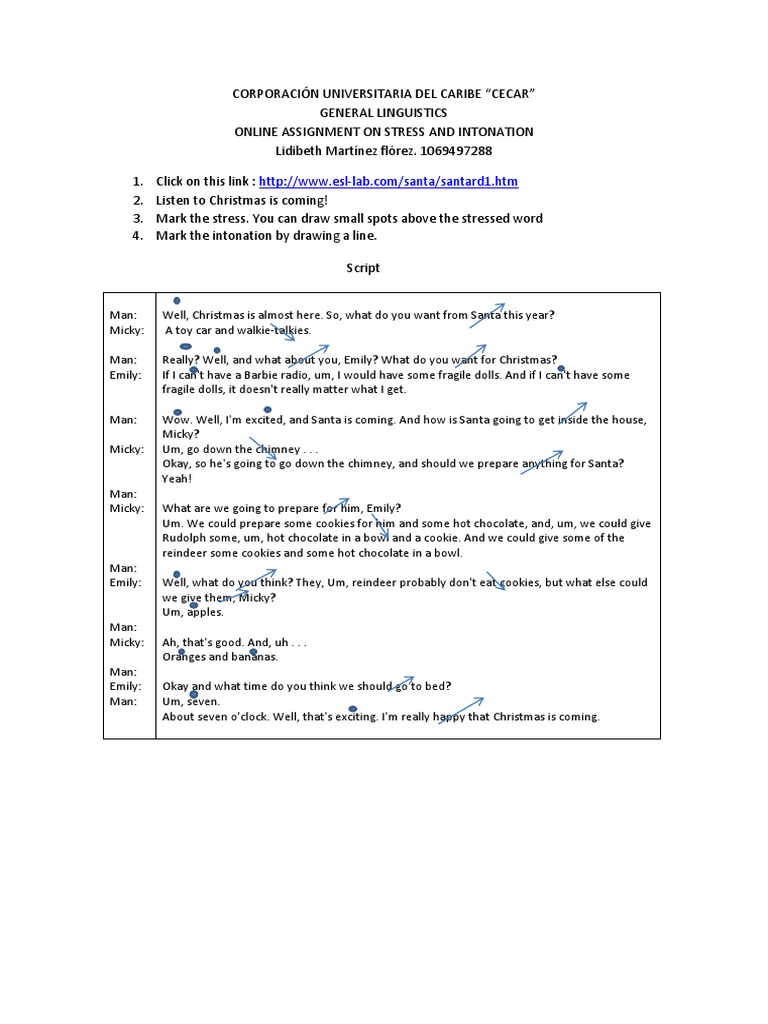 Exercise On Stress and Intonation | PDF