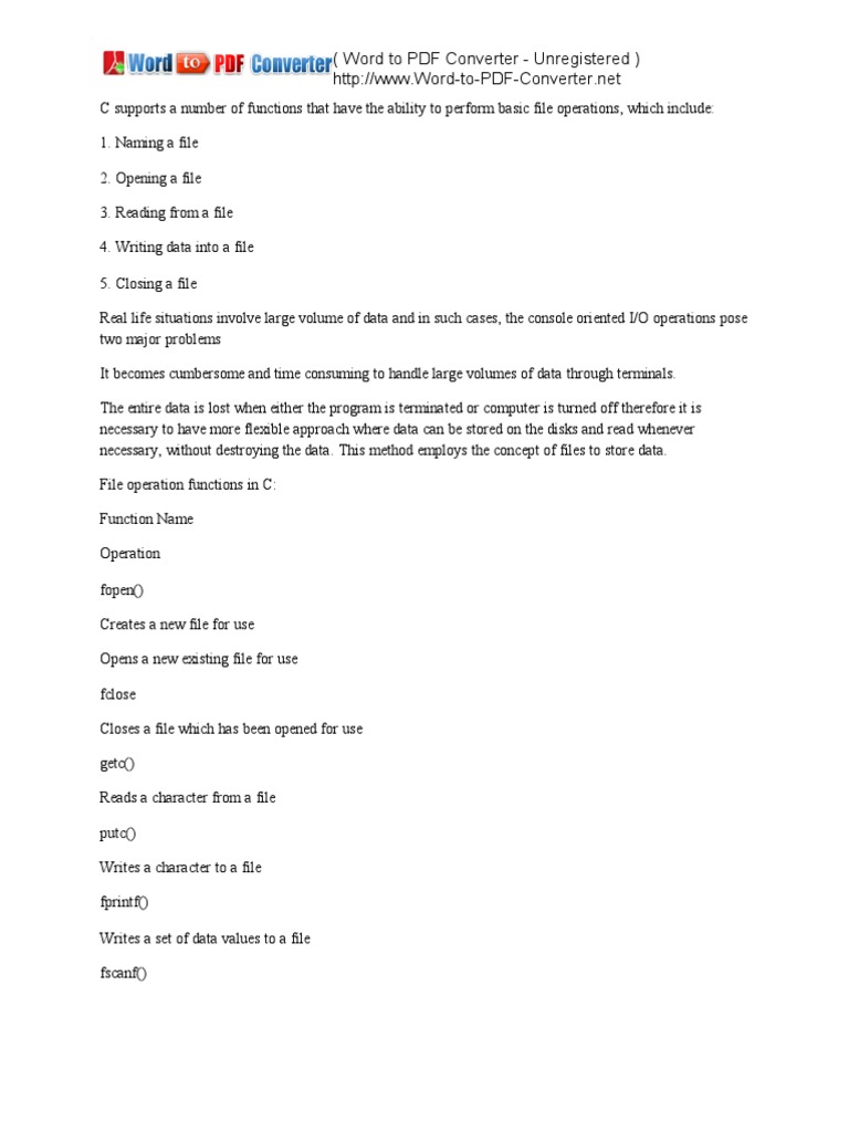 Word To PDF Converter - Unregistered | PDF | Computer File | Software