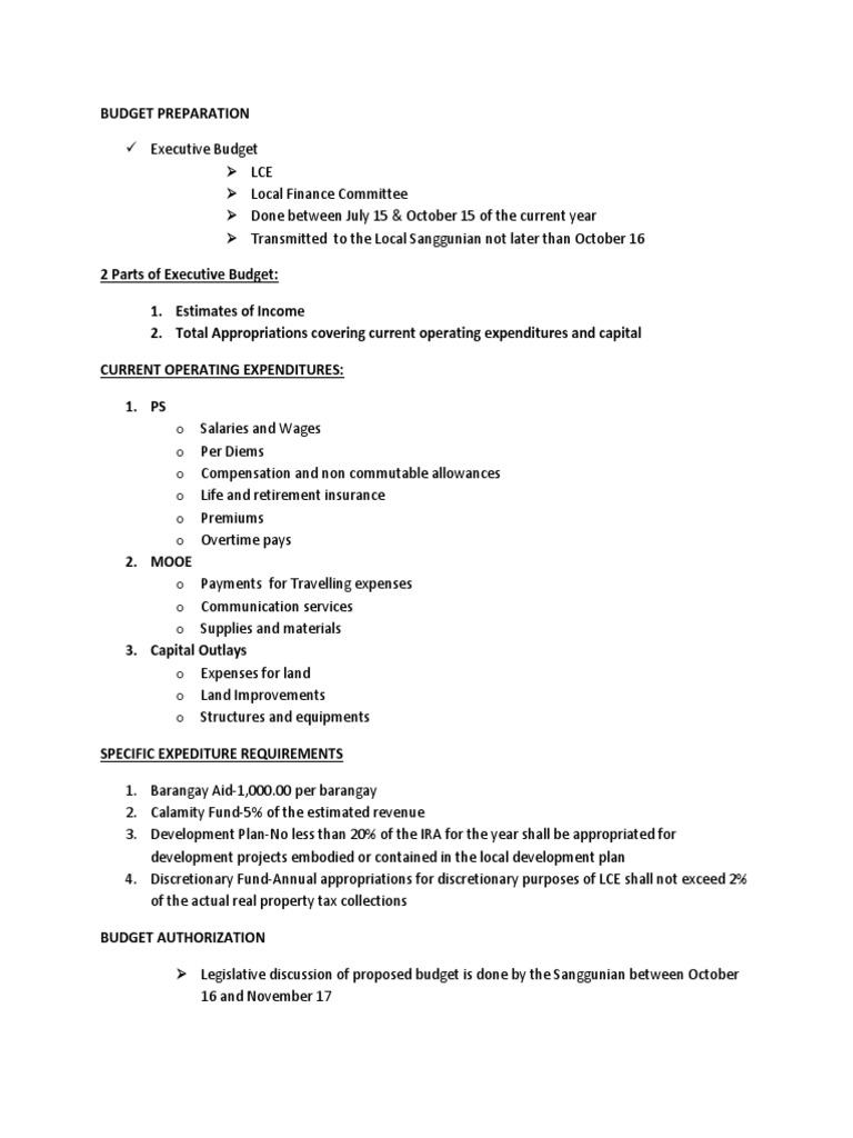 LGU Budget Cycle | PDF | Fund Accounting | Budget