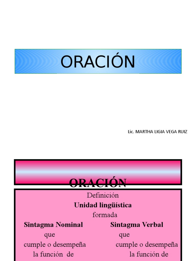 La Oración Sujeto y Predicado 7° 3° Periodo | PDF | Predicado ...