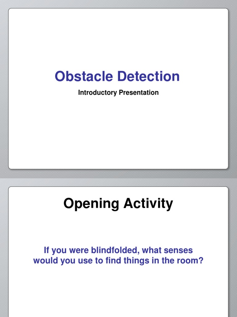 Obstacle Detection | PDF | Ultrasound | Sensor