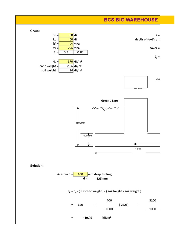 Footing Design | PDF | Structural Engineering | Mechanical Engineering