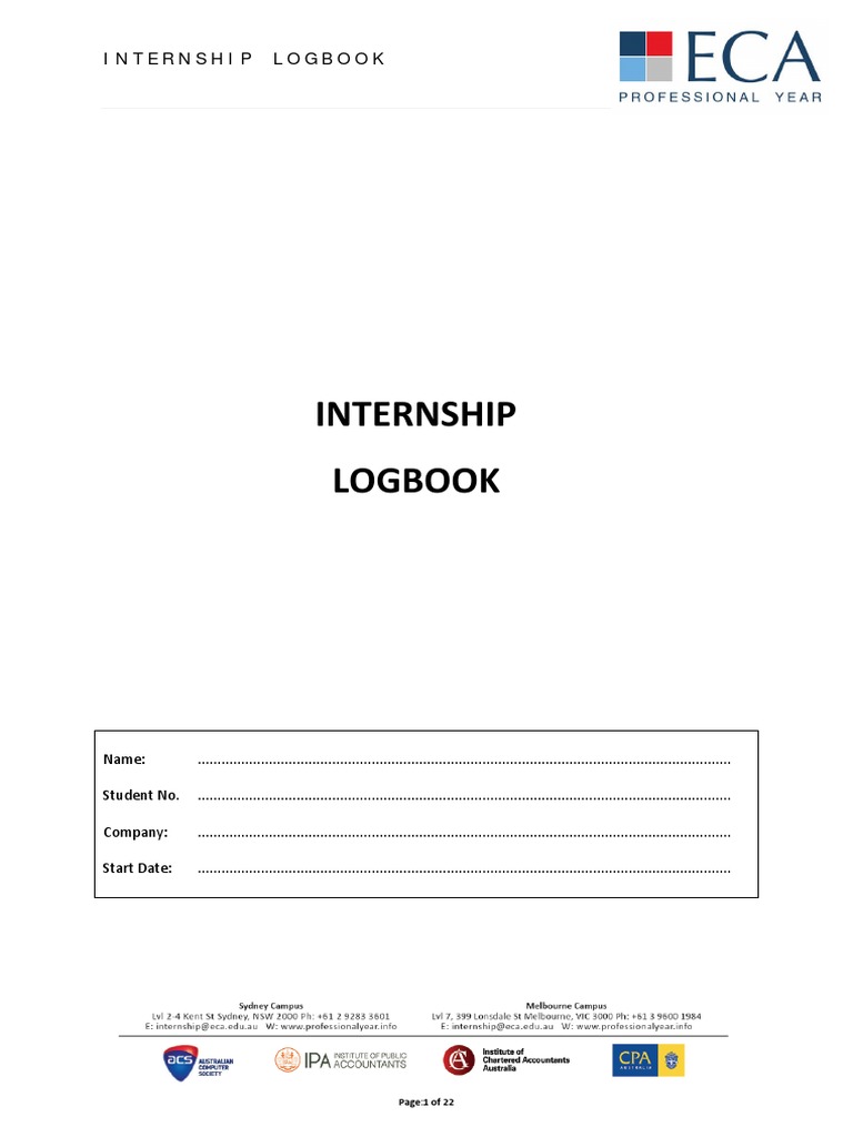 Internship Logbook Template | PDF | Internship | Job Hunting