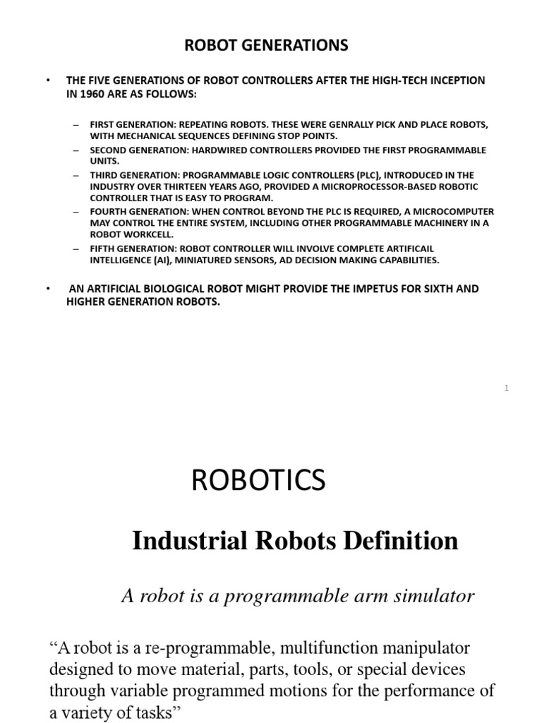 2.introduction To Robotics | PDF | Electric Motor | Robot