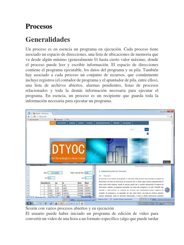 Procesos | PDF | Proceso (Computación) | Sistema operativo