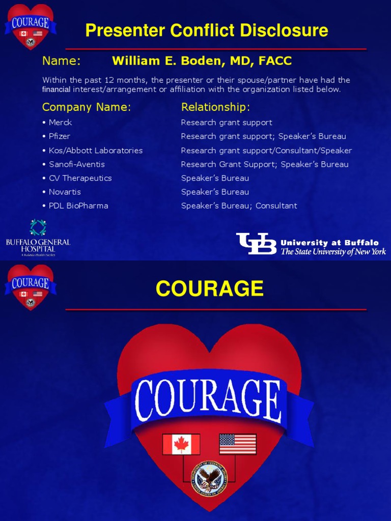 COURAGE Trial | PDF | Percutaneous Coronary Intervention | Coronary ...