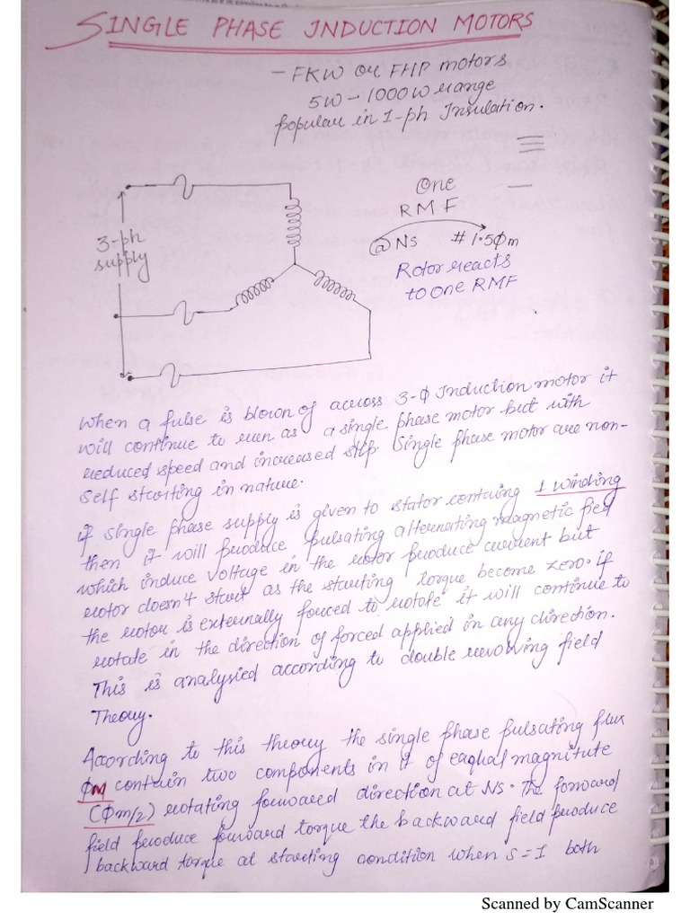 Single Phase Induction Motor | PDF