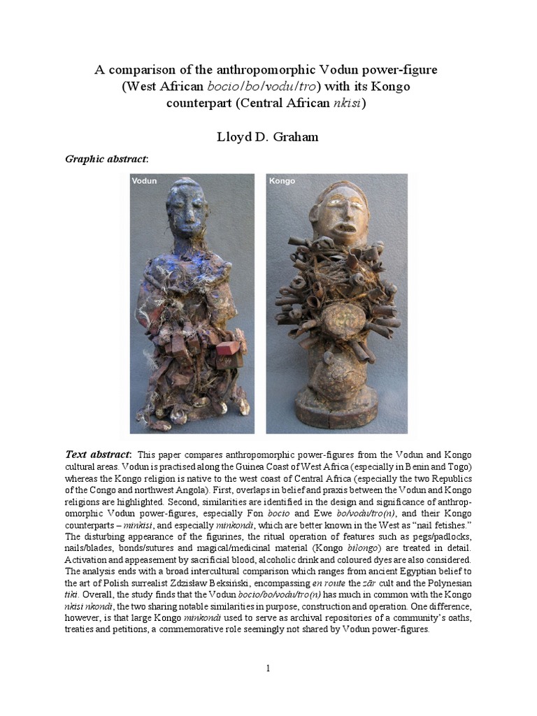 A Comparison of The Anthropomorphic Vodun Power-Figure (West African ...