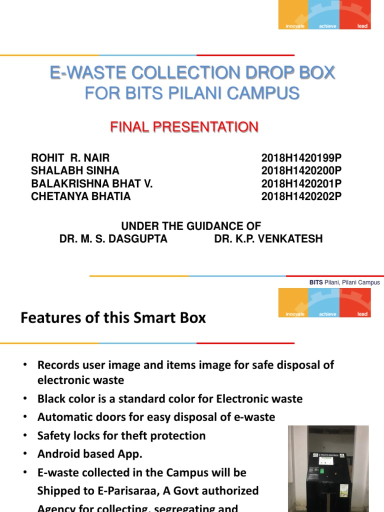 E-Waste Collection Drop Box | PDF