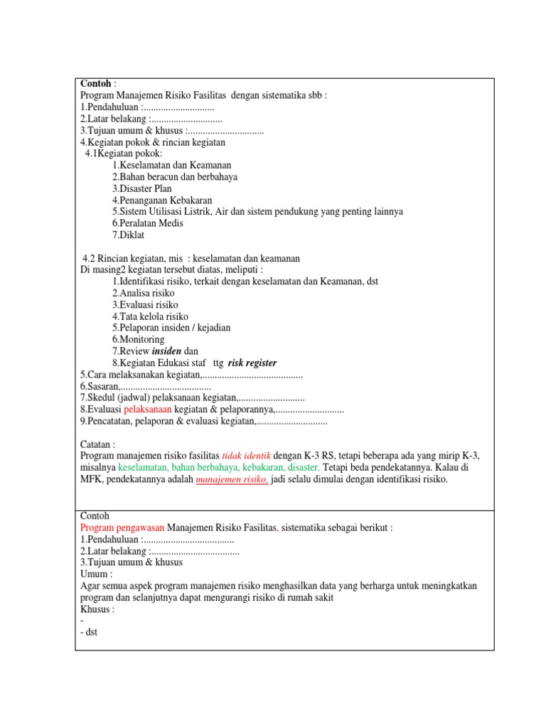 Contoh Program2 Dalam MFK | PDF