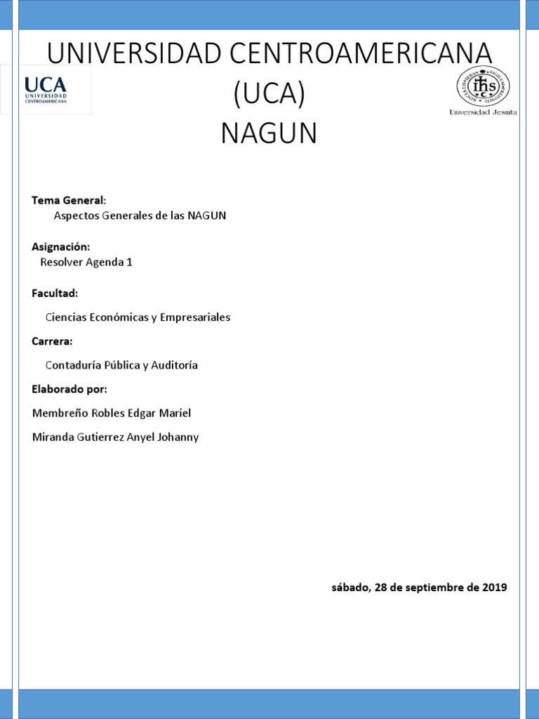Aspectos Generales de Las NAGUN | PDF | Auditoría financiera | Auditoría