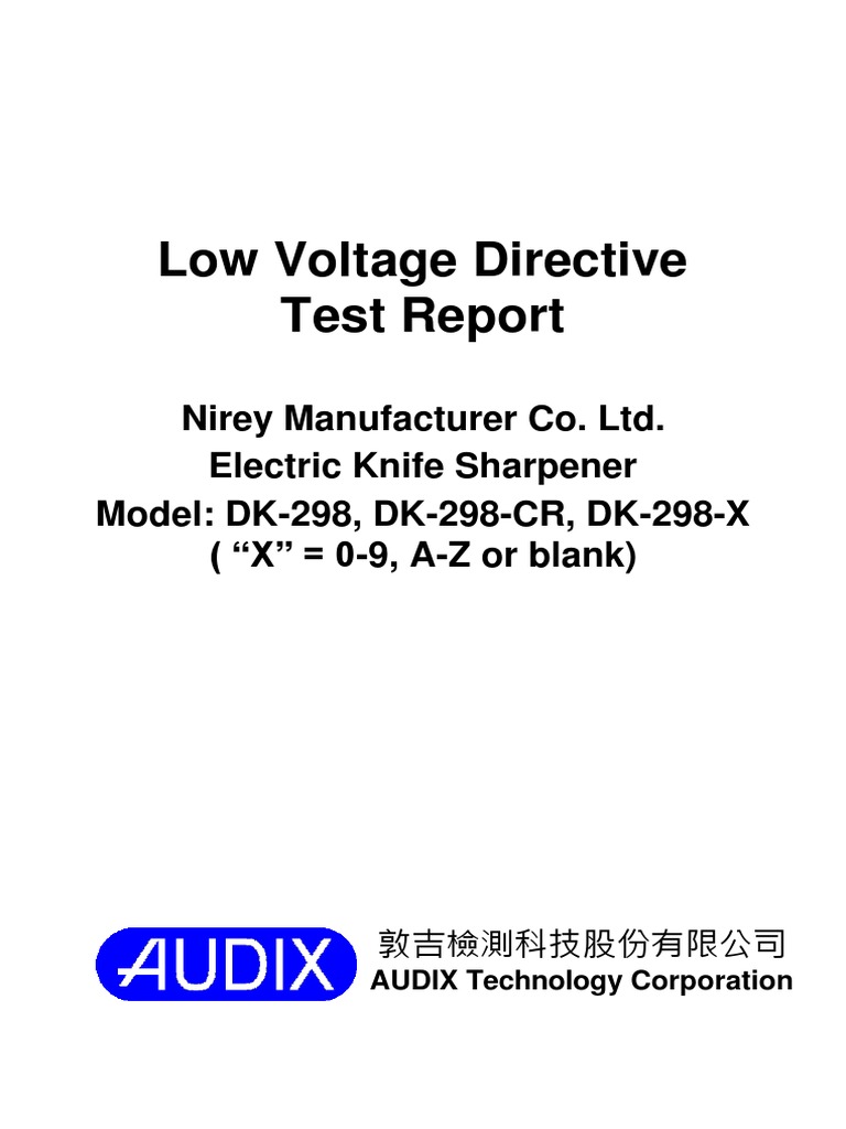 LVD Test Report | PDF | Insulator (Electricity) | Electric Motor