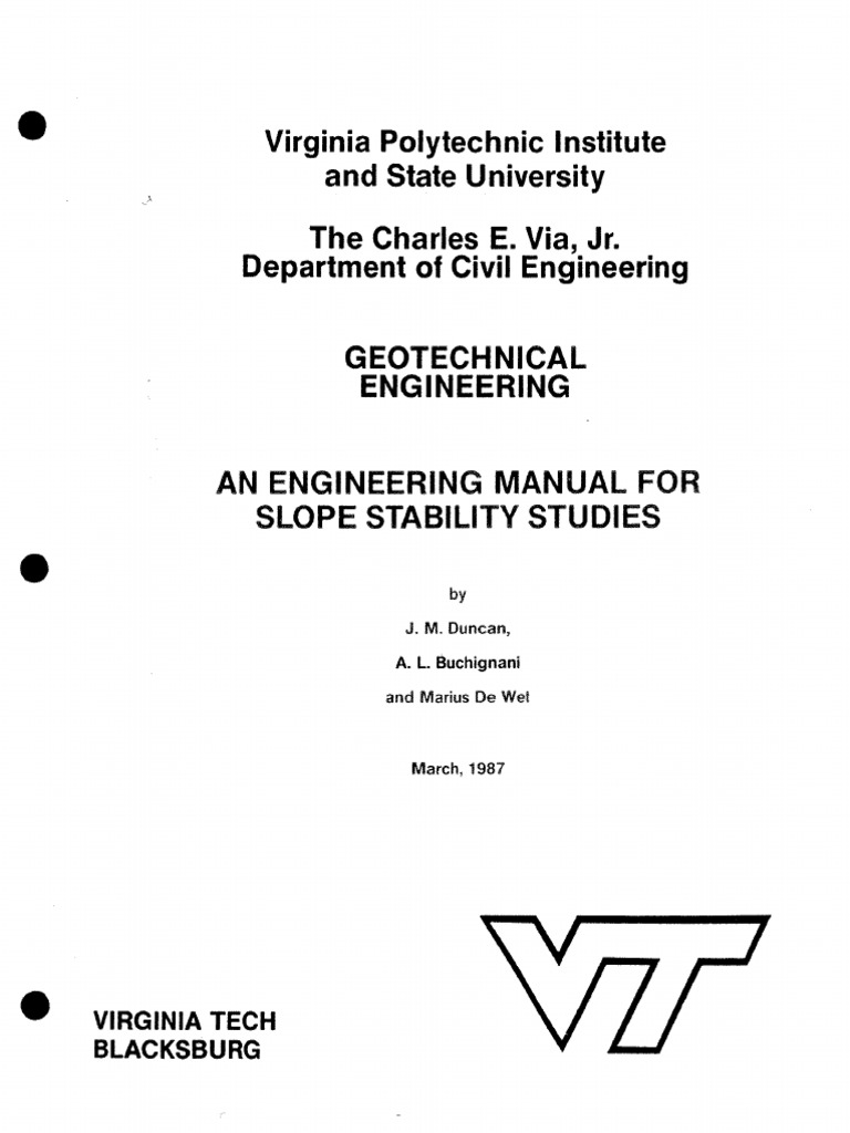 An Engineering Manual For Slope Stability Studies | PDF | Science ...