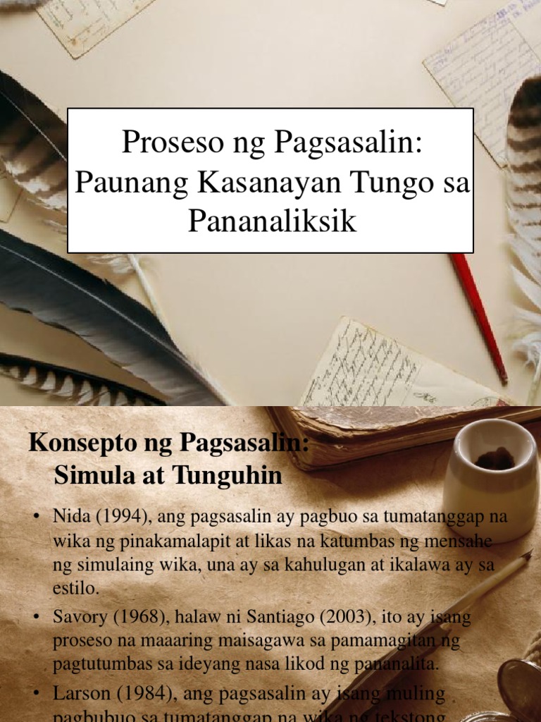 Proseso NG Pagsasalin | PDF